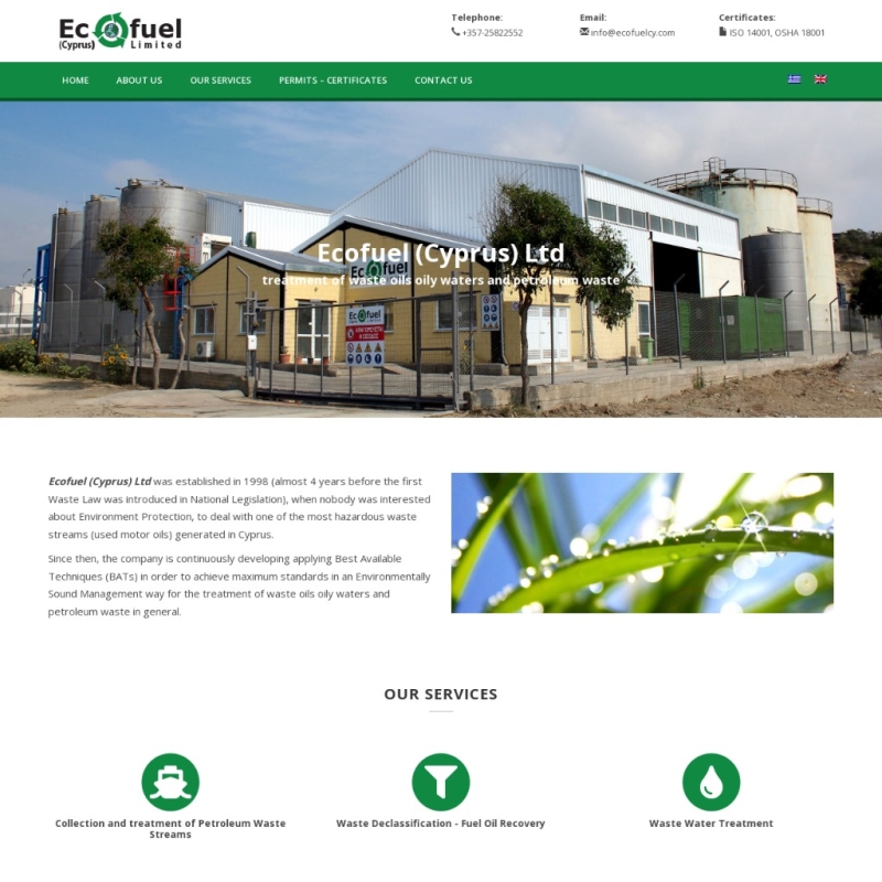 Ecofuel (Cyprus) Ltd - Cyprus web design