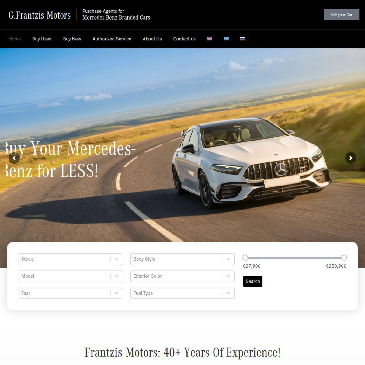 G. Frantzis Motors Ltd - Cyprus web design
