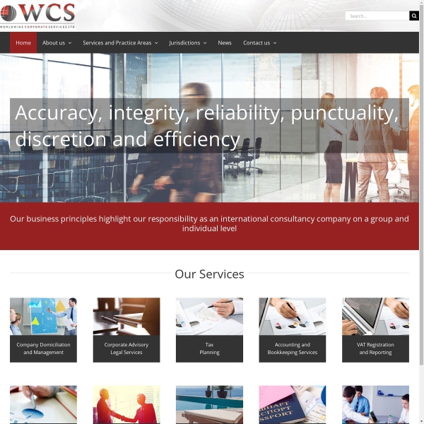 WCS Worldwide Corporate Services - Cyprus web design